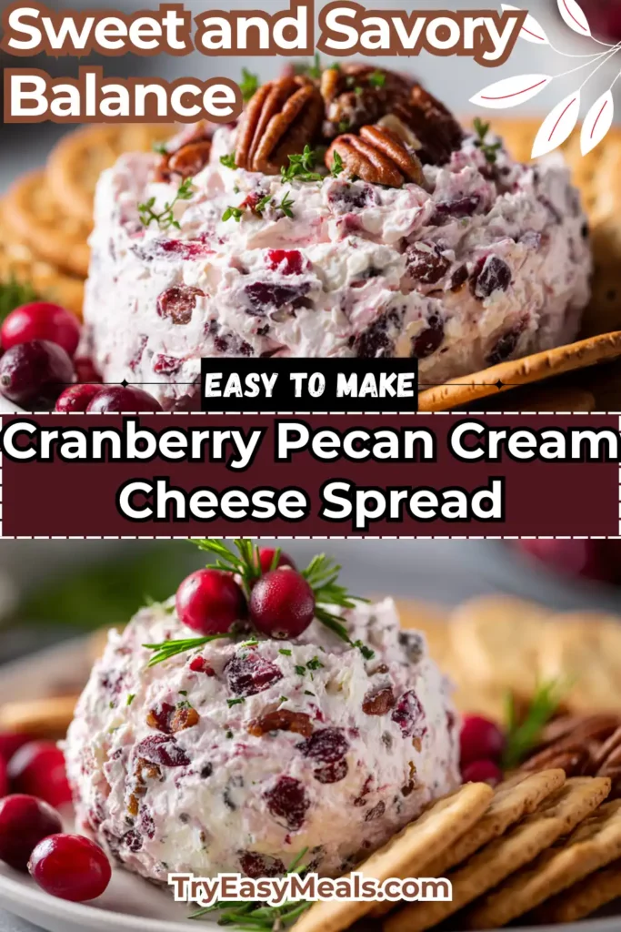 Cranberry Pecan Cream Cheese Spread | 5-Minute Easy Holiday Favorite