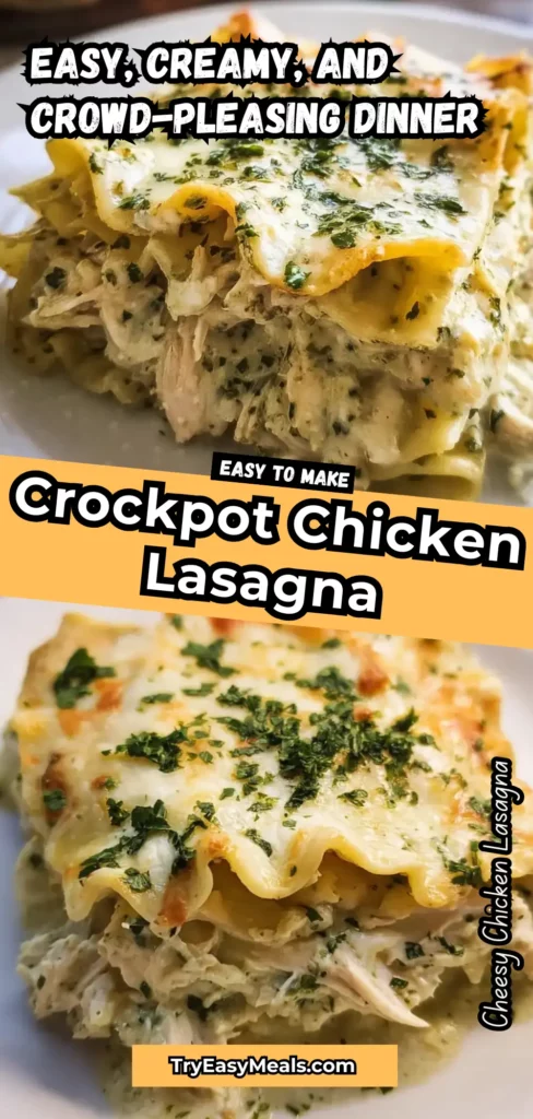 Crockpot White Chicken Lasagna