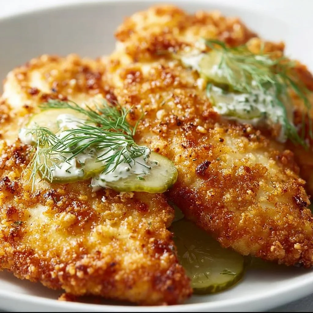 Crispy Dill Pickle Parmesan Chicken