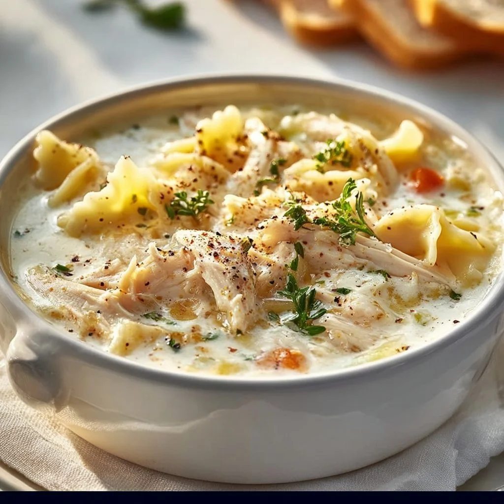 Delicious White Chicken Lasagna Soup