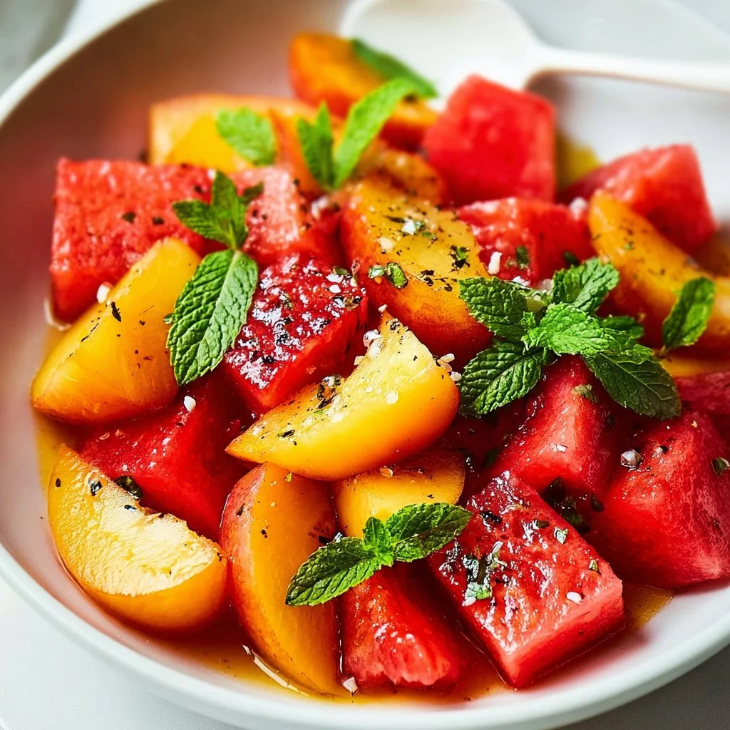 Peach and Watermelon Salad