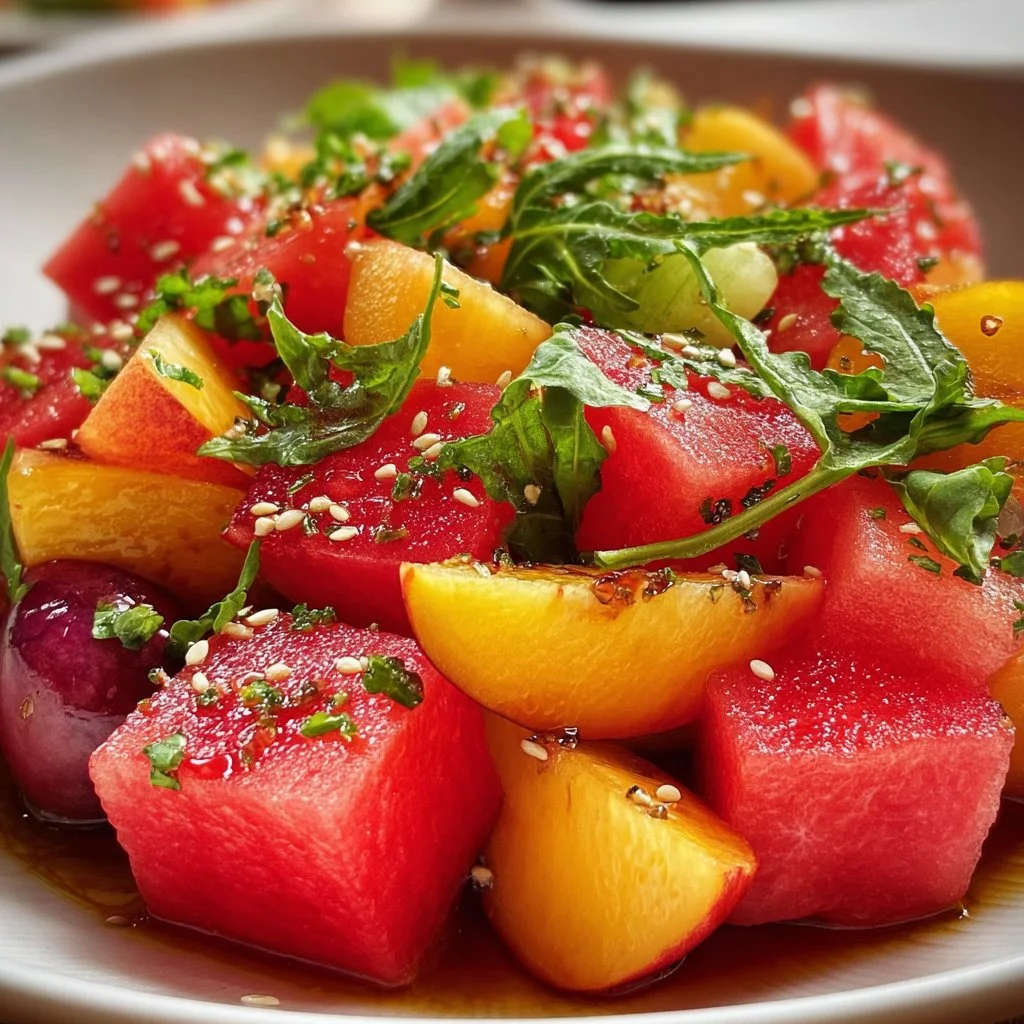 Peach Watermelon Salad