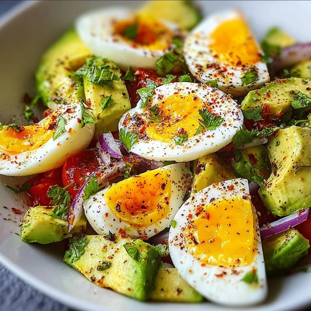 Workout Egg Avocado Salad