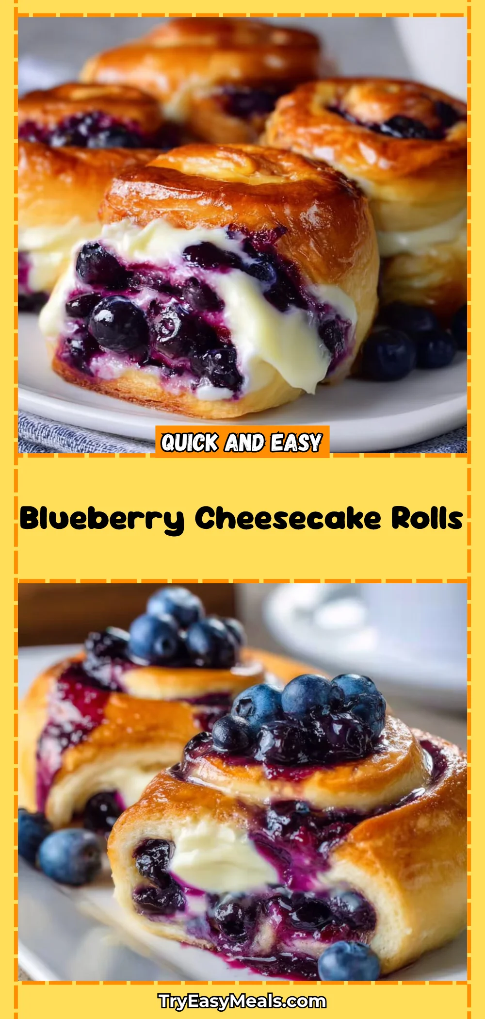 Blueberry Cheesecake Rolls