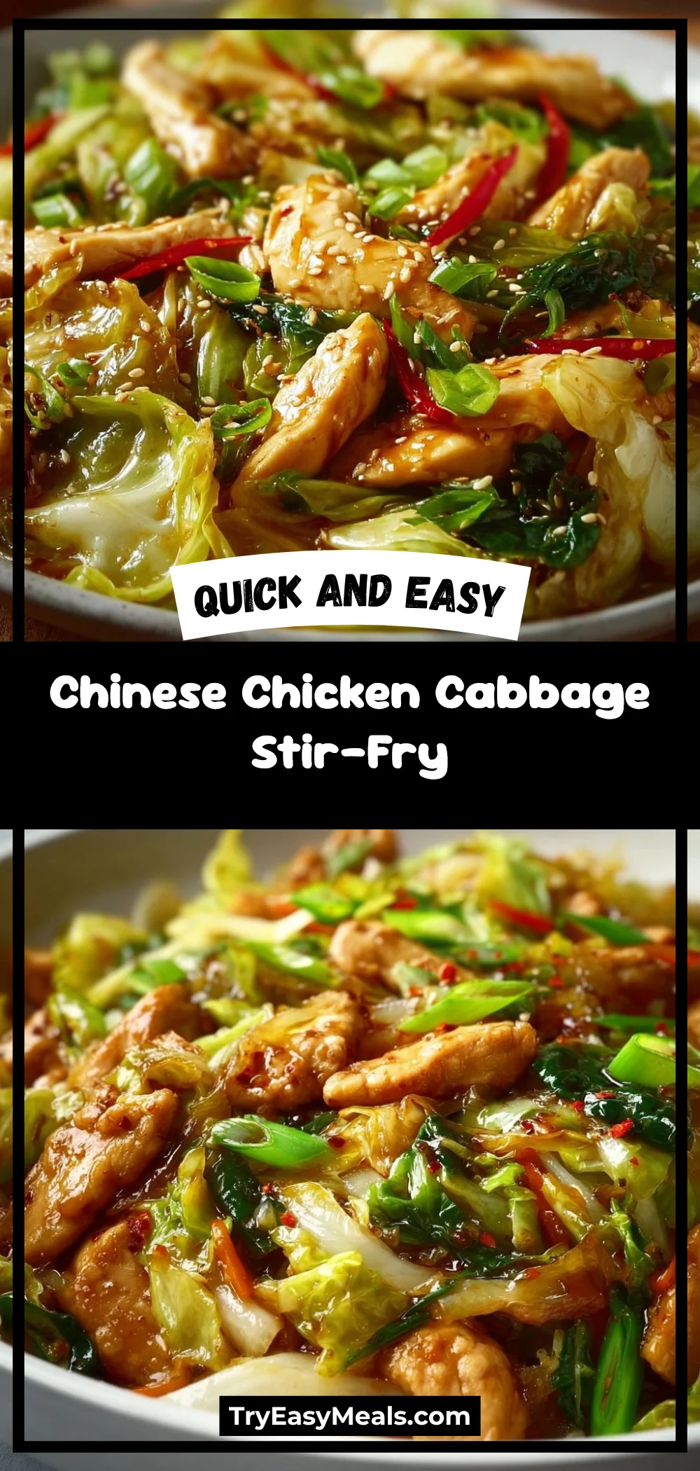 Chinese Chicken Cabbage Stir-Fry