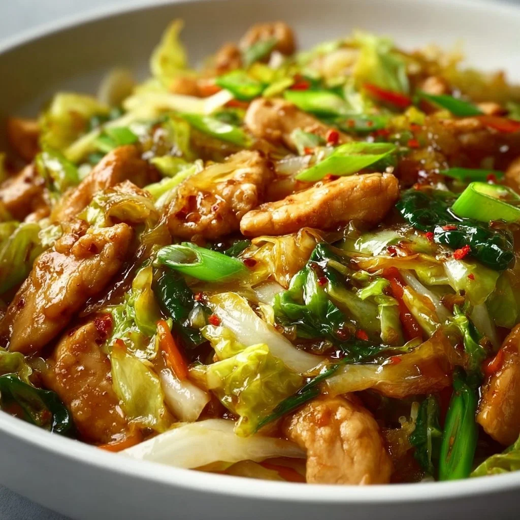 Chinese Chicken Cabbage Stir-Fry