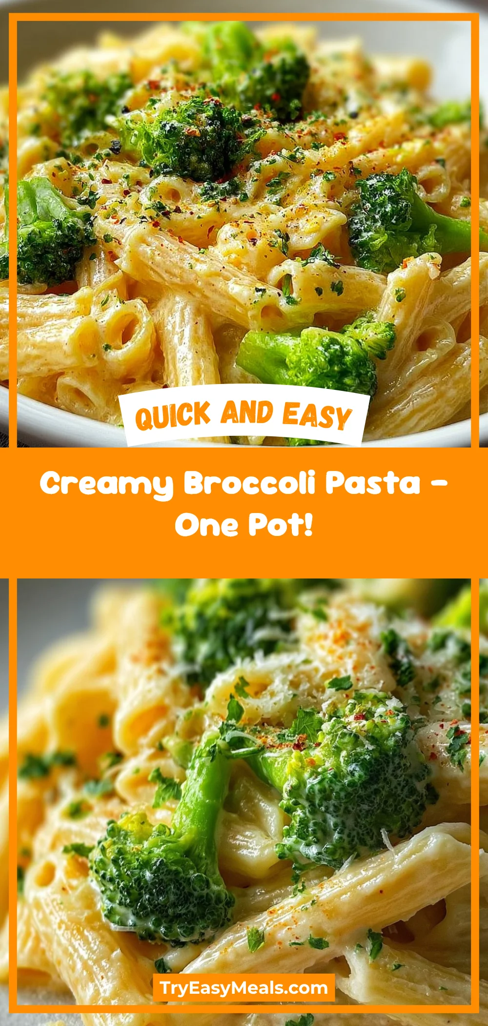 Creamy Broccoli Pasta - One Pot!