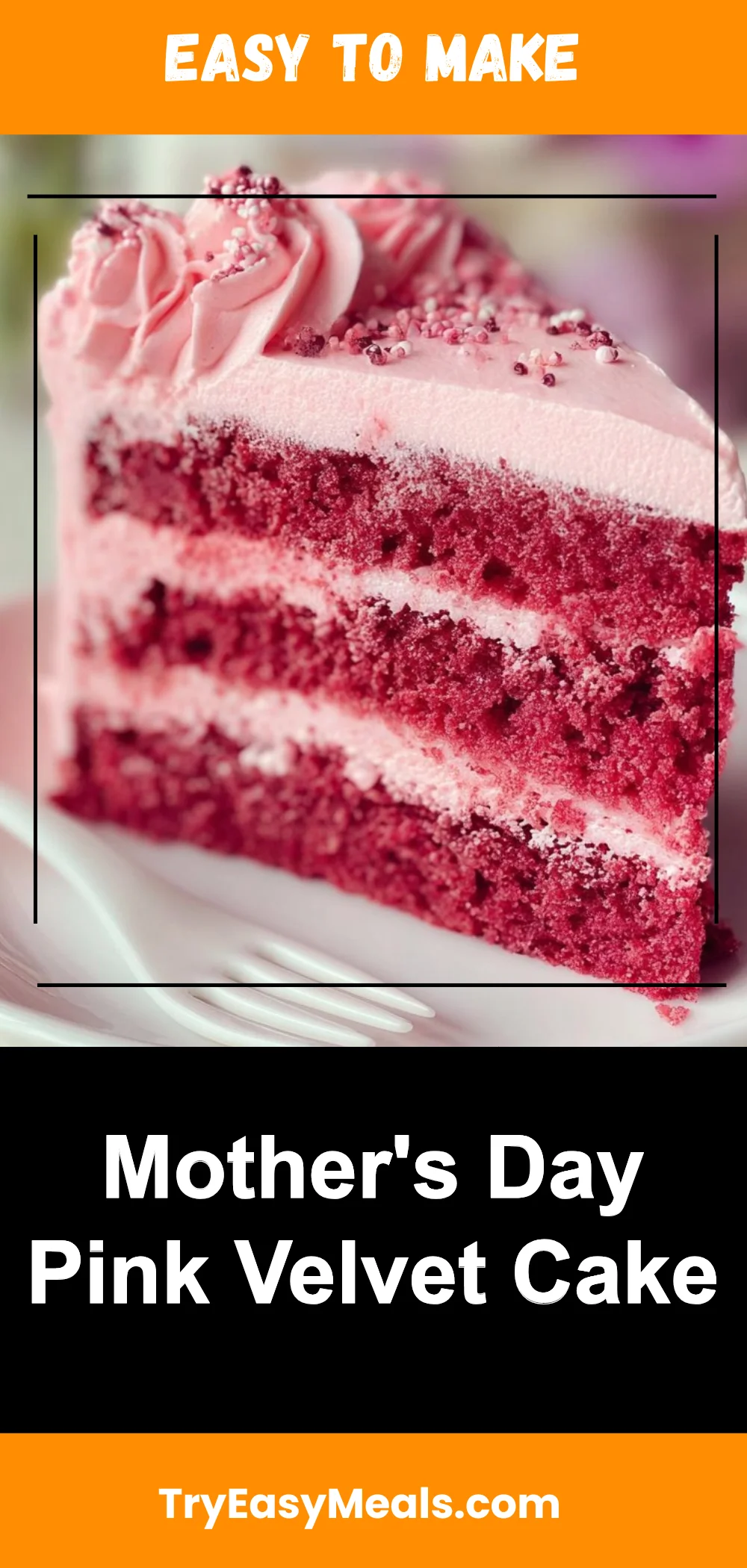 Mother's Day Pink Velvet Cake