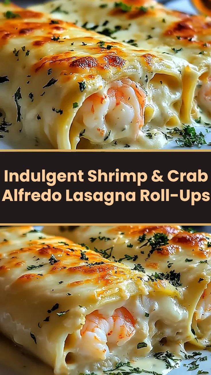 Indulgent Shrimp & Crab Alfredo Lasagna Roll-Ups